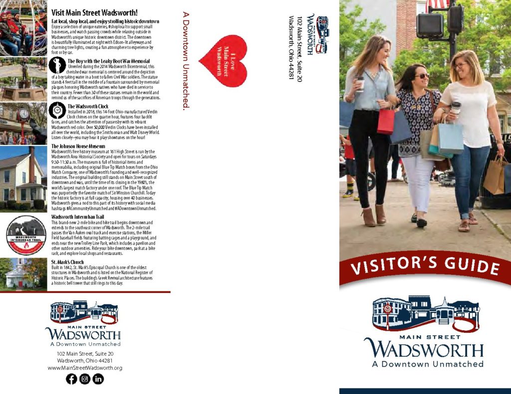 Downtown Wadsworth Visitors Map Guide